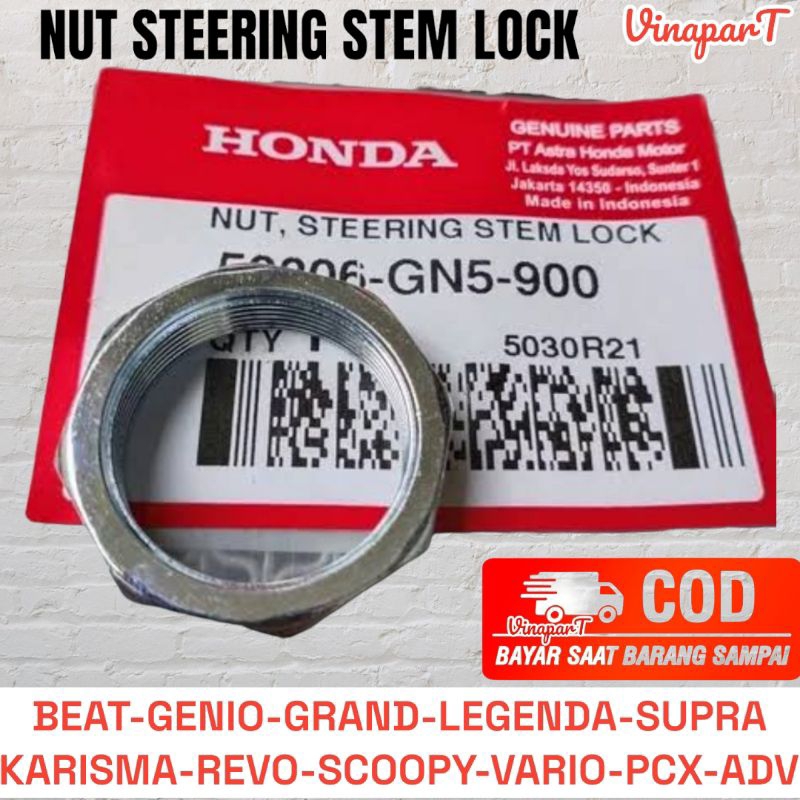 Jual mur komstir atas nut steering stem lock honda grand supra karisma ...