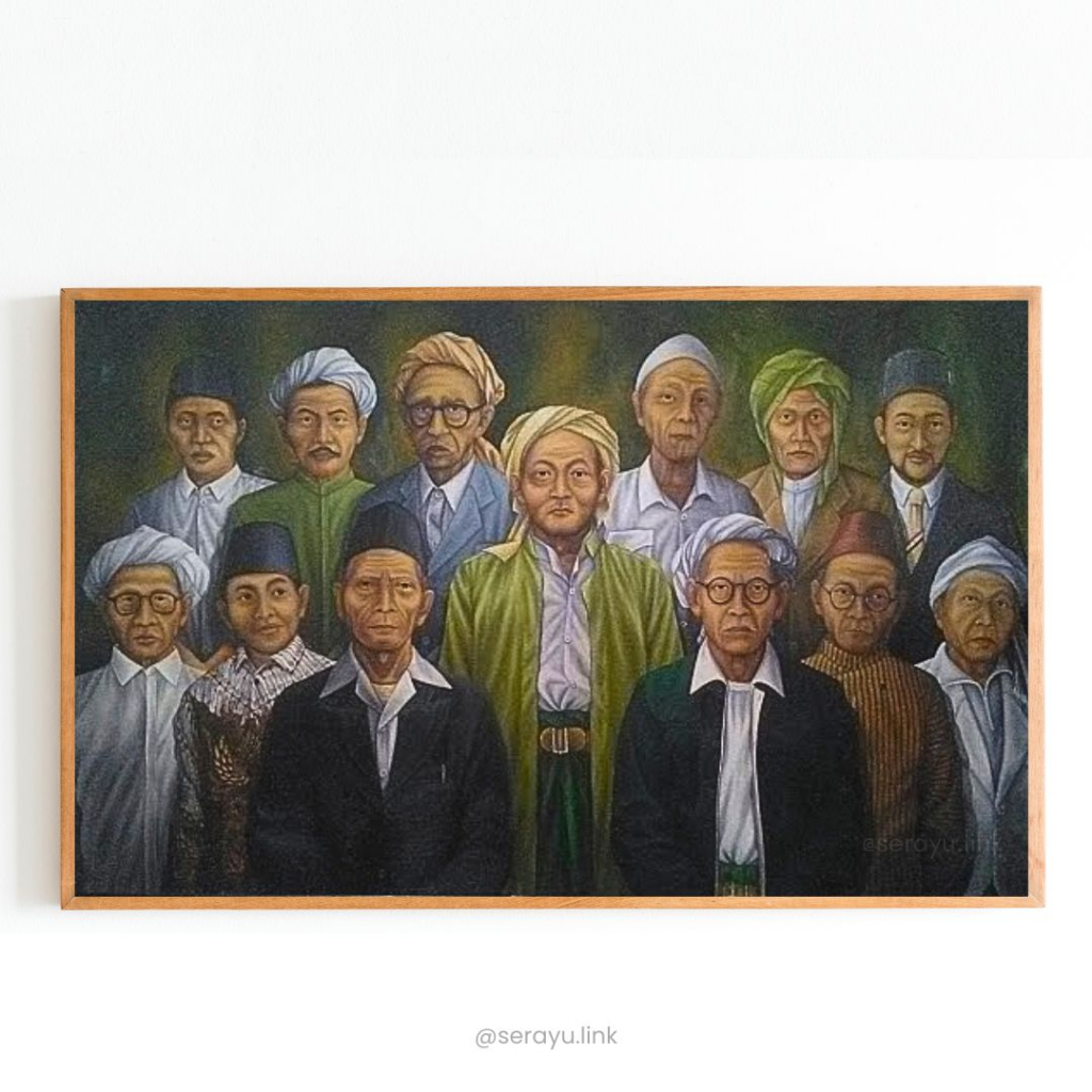 Jual Lukisan Cetak Ulama Nusantara Wall Decor Nahdlatul Ulama Poster ...