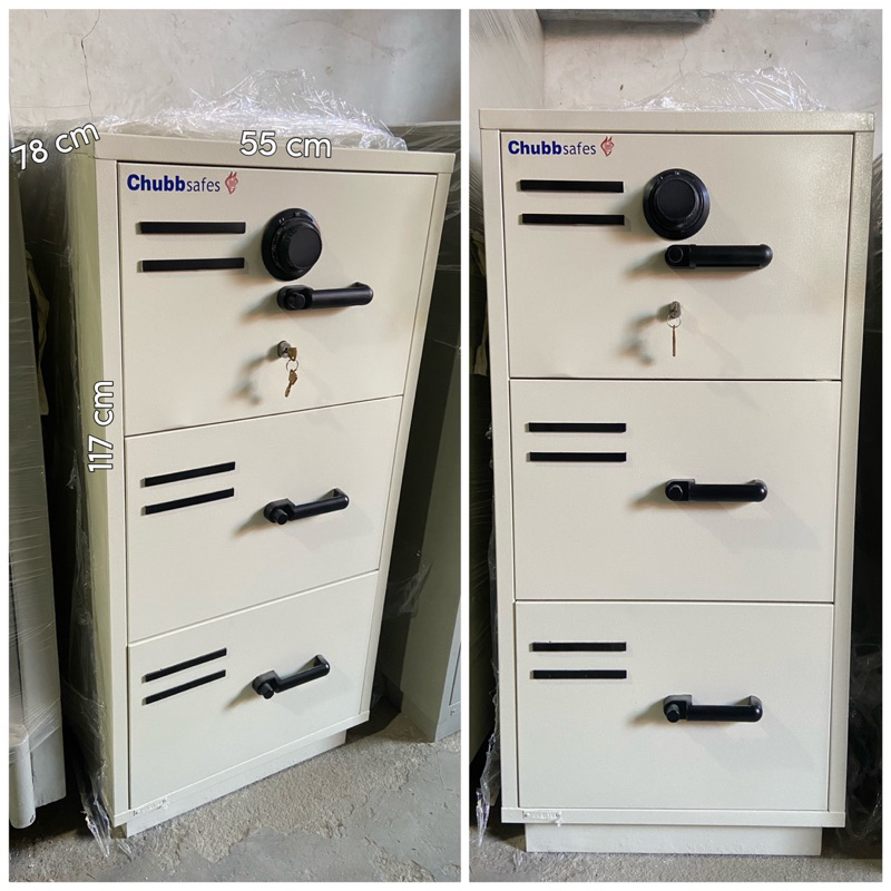 Jual RPF Fireproof Chubbsafes 9203 Brankas Fire proof Chubb 3 Laci ...