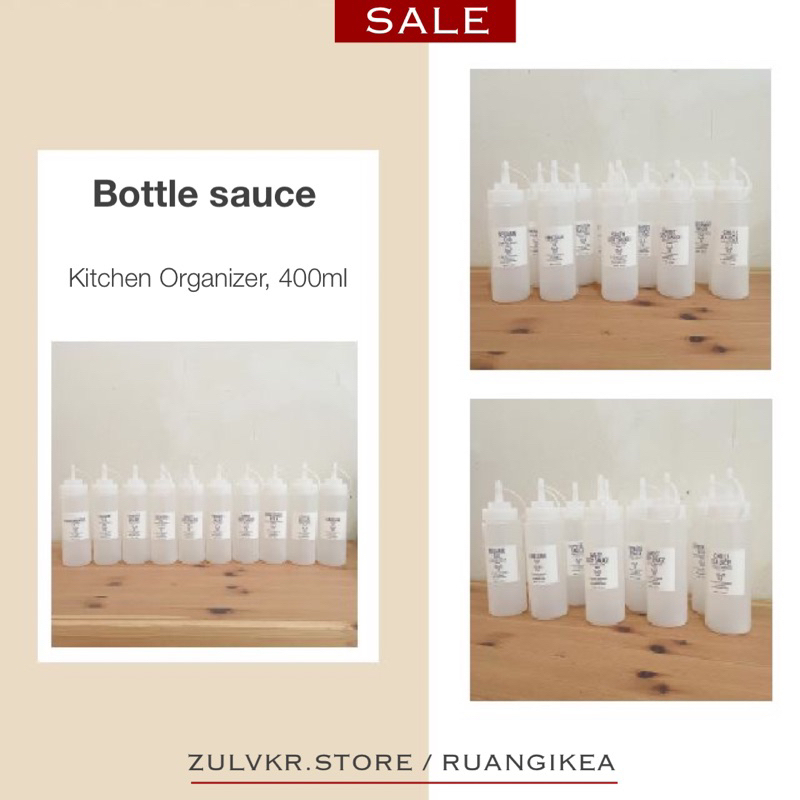 Jual [K1.0] Botol saus kecap plastik putih Aesthetic / Botol plastik ...