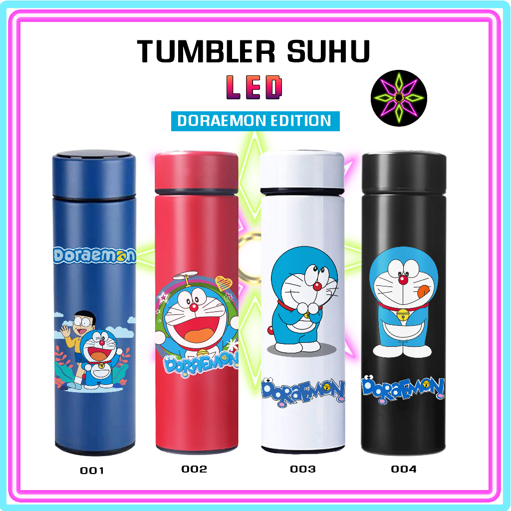 Jual Hikari Print TUMBLER LED SAKURA DORAEMON BOTOL MINUM DORA EMON ...