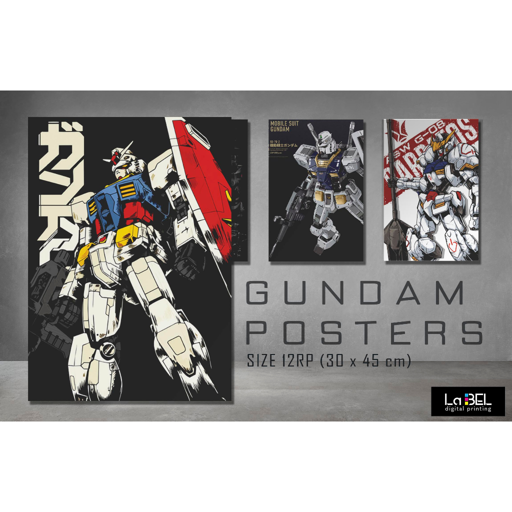 Jual Wall Decor - Gundam & Zaku - Poster MDF 12 RP (30 x 45 cm ...