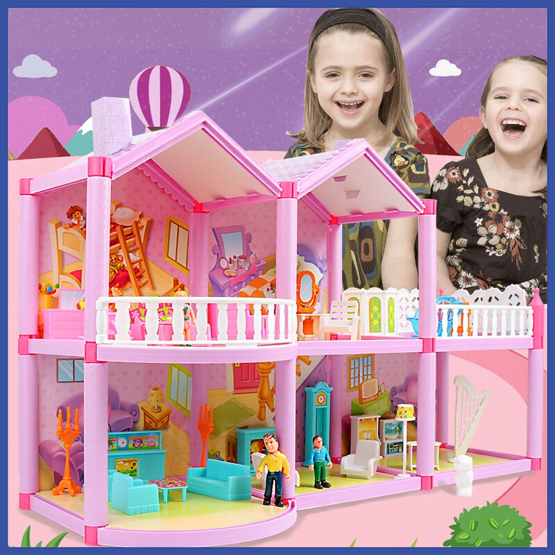 Jual Promosi Gadis Mainan DIY Rumah Boneka Set Miniatur Dapur Putri ...