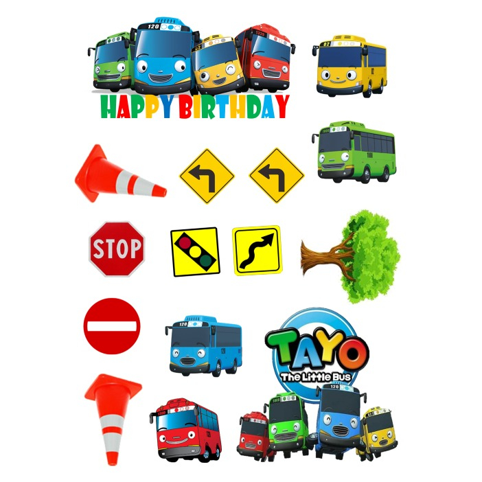 Jual Topper TAYO/Hiasan Kue ULTAH Karakter TAYO Custom | Shopee Indonesia