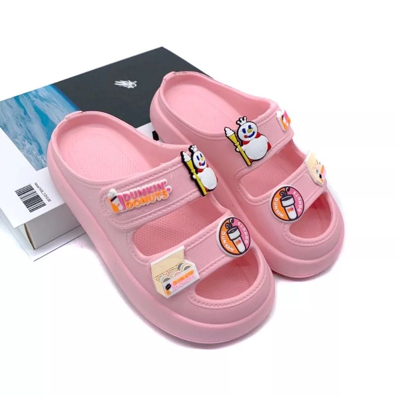 Jual Sandal Slip-On Anak Perempuan Kekinian MIXUE DUNKIN DONUTS Sandal ...