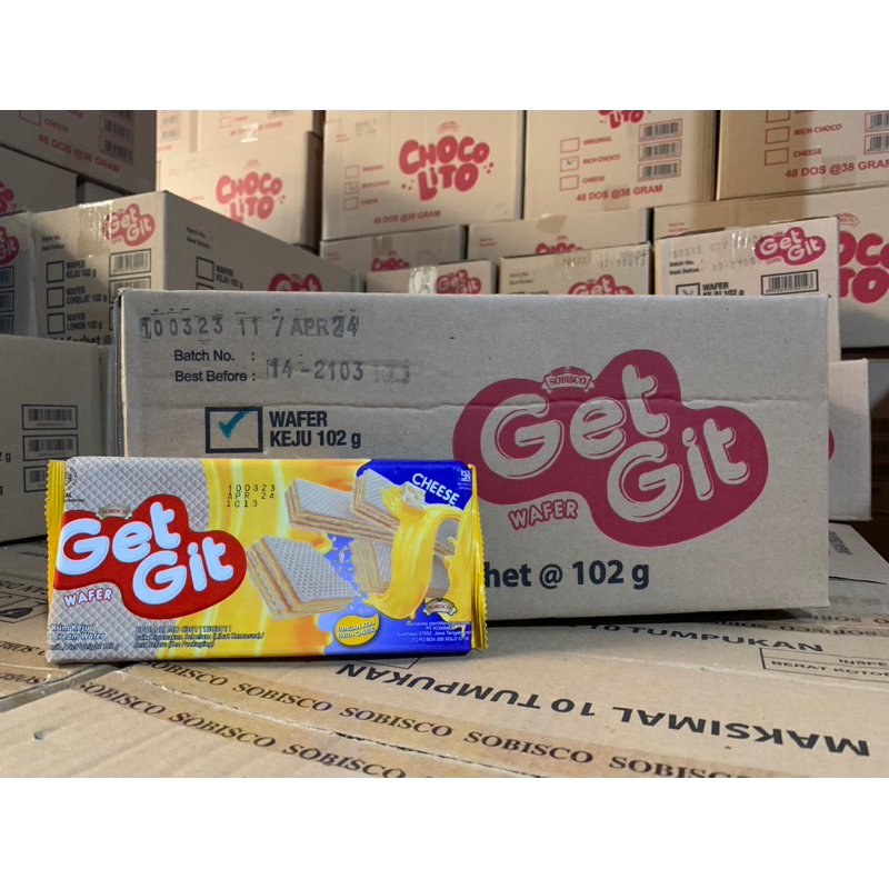 Jual Wafer Get Git Keju Kemasan 1 kardus isi 24 pcs | Shopee Indonesia