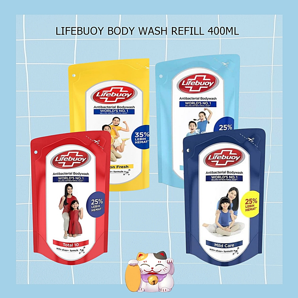 Jual Lifebuoy Sabun Mandi Cair Refill 400ml / Lifebuoy Body Wash ...