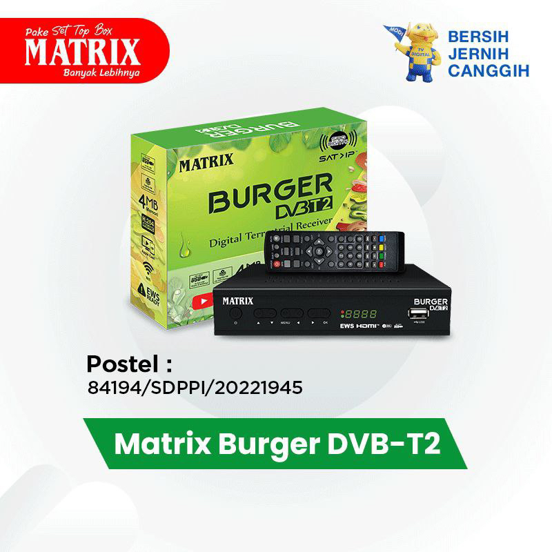 Jual Set Top Box TV Digital Matrix Burger HD DVB-T2 | Shopee Indonesia