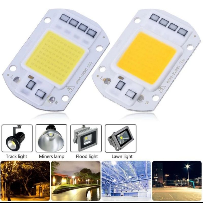 Jual Chip Lampu COB LED Floodlight Sorot 220V 50 Watt | Shopee Indonesia