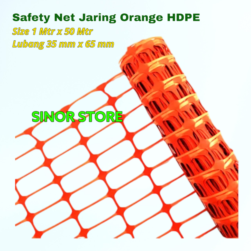 Jual Jaring Safety Net Proyek ORANGE HDPE Pengaman Elastis dan Kuat ...