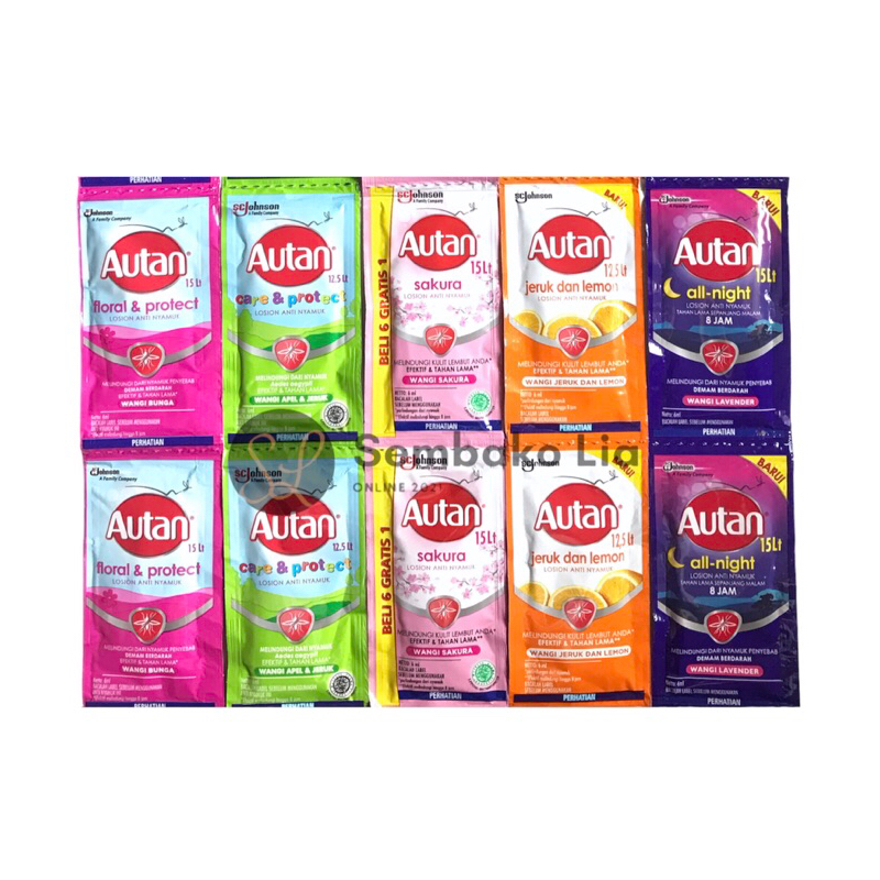Jual Autan Lotion Anti Nyamuk Autan Sachet 6ml Renteng Isi 12pc Sachet ...