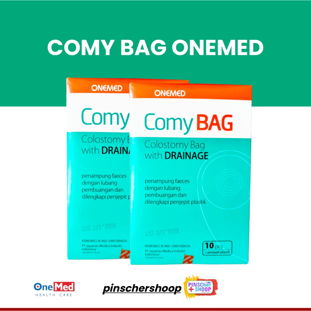 Jual COMYBAG COLOSTOMY BAG + DRAINAGE WITH KLIP ONEMED KANTONG FECES ...