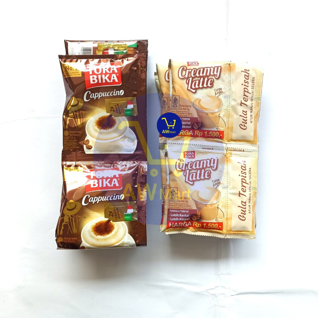 Jual TORABIKA CAPPUCINO TORABIKA CREAMY LATTE RENCENG (10 SACHET X 25GR ...