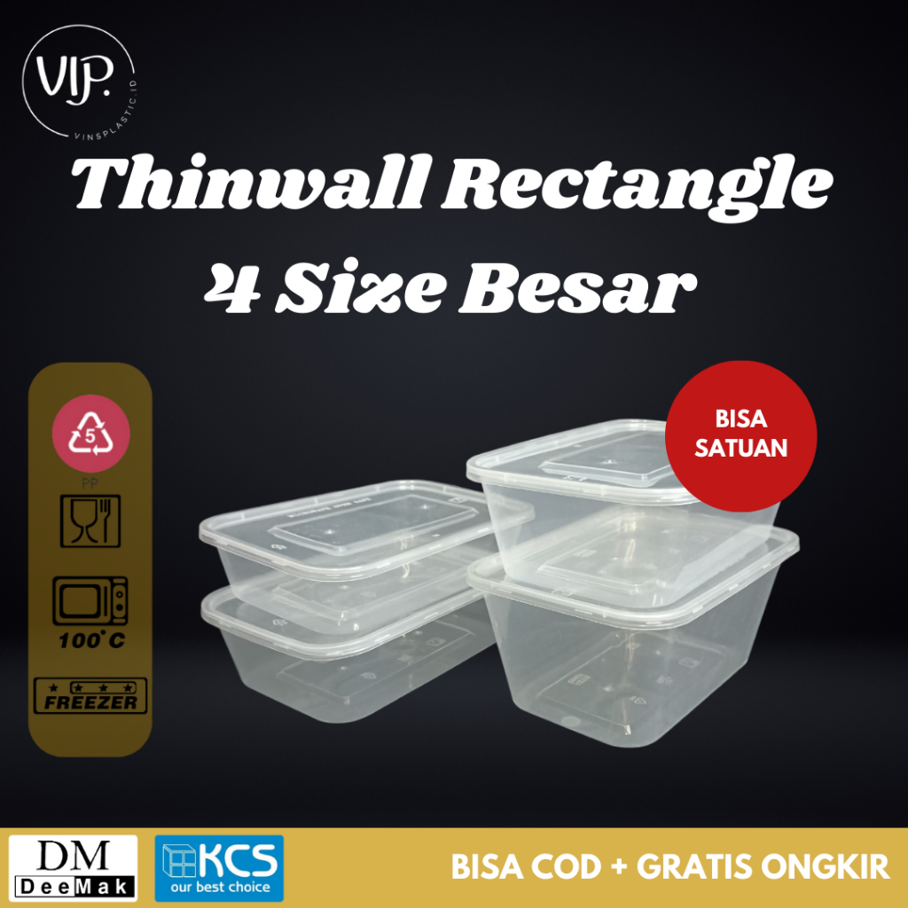 Jual Thinwall/Food Container Rec 500ml-650ml-750ml-1000ml | Thinwall ...