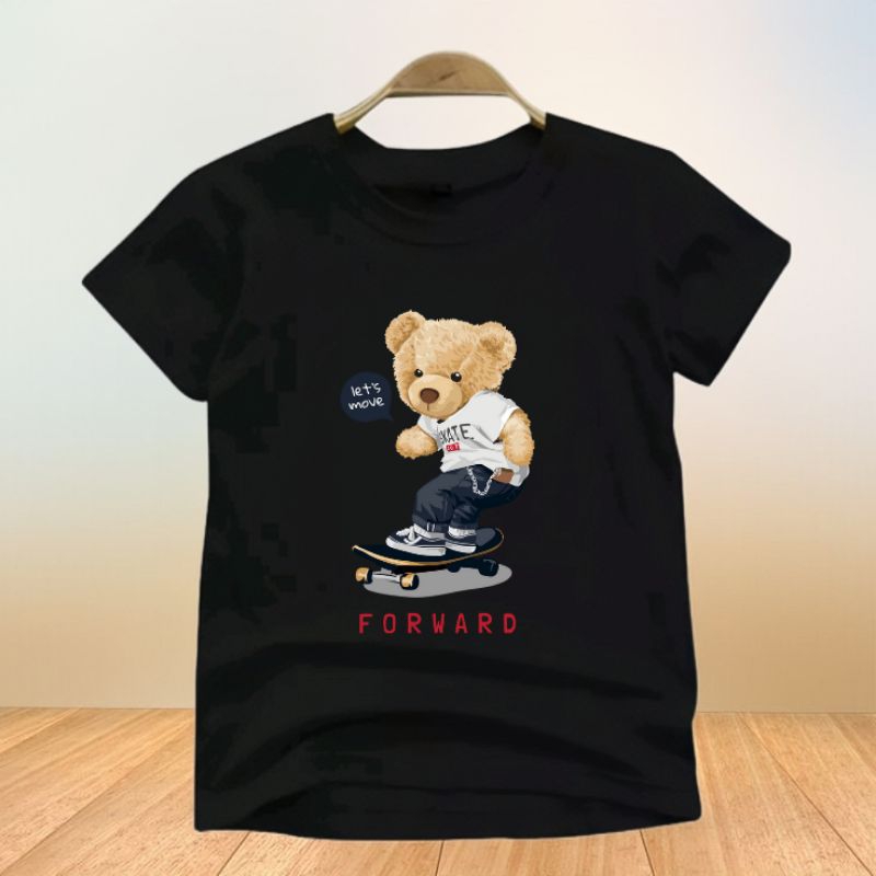 Jual Kaos Anak Distro Bear Let's Move ( 2 - 10 Tahun ) Unisex | Shopee Indonesia