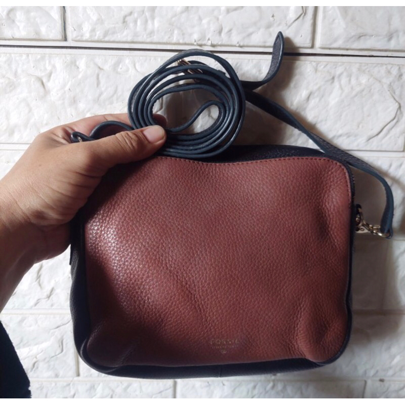 Jual tas selempang fossil preloved jadul vintage bekas second key ...