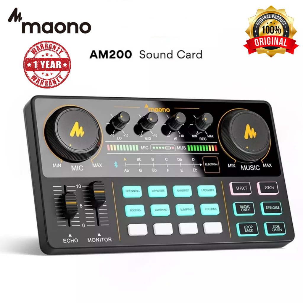 Jual Maono AM200 Professional Sound Card Audio Interface Sound Mixer ...
