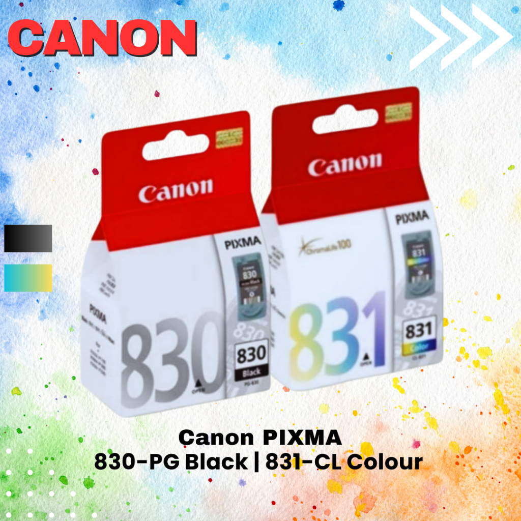 Jual 1 Set Tinta Printer Catrdge Canon 830 Black 831 Colour Original ...