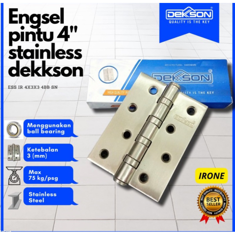 Jual Termurah ENGSEL 4 INC DEKKSON STAINLESS Engsel Pintu Dekkson ...