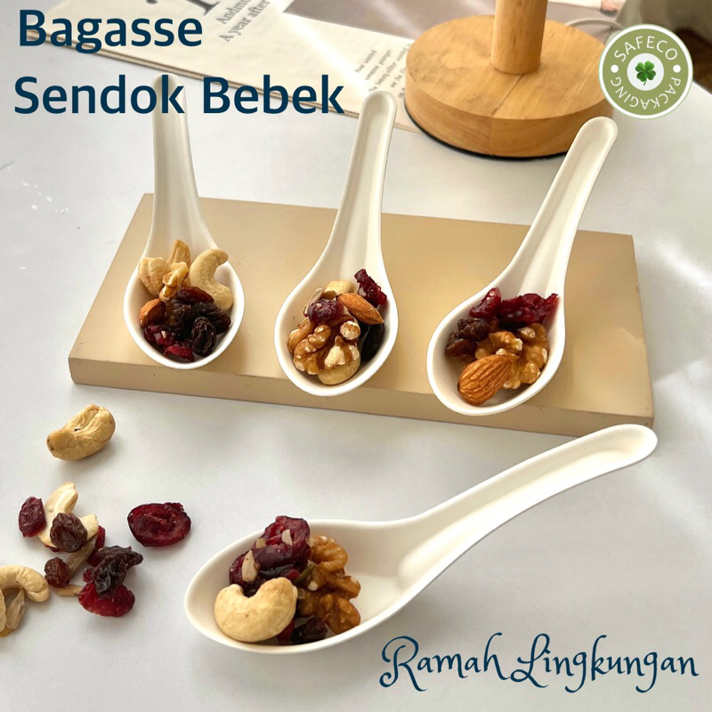Jual Safeco Packaging Bagasse Eco Spoon Sendok Bebek Bukan Plastik Alat ...