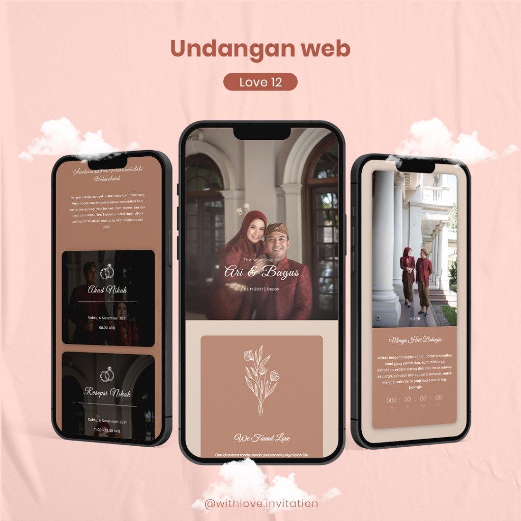 Jual Undangan Online Website Digital Pernikahan Elegan Unik Color ...