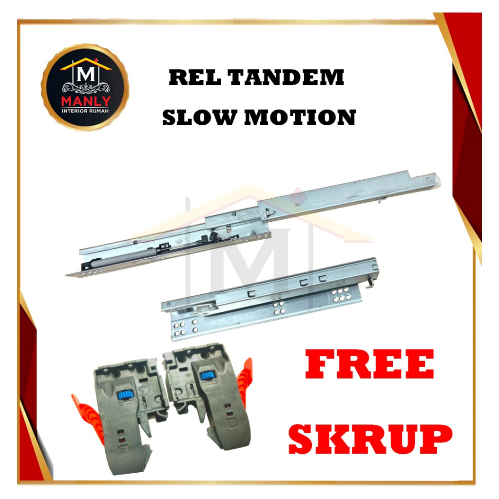 Jual Rel Laci Tandem 25 cm Slow Motion Double Extention (2x Tarikan ...