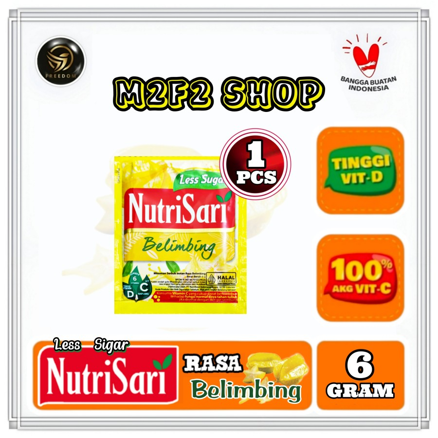 Jual NutriSari Minuman Serbuk Less Sugar Belimbing Sachet - 6 gr ...