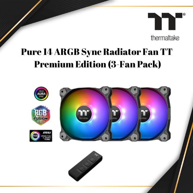 Jual THERMALTAKE PURE 14 ARGB SYNC | CL-F080-PL14SW-A (3-Fan Pack ...
