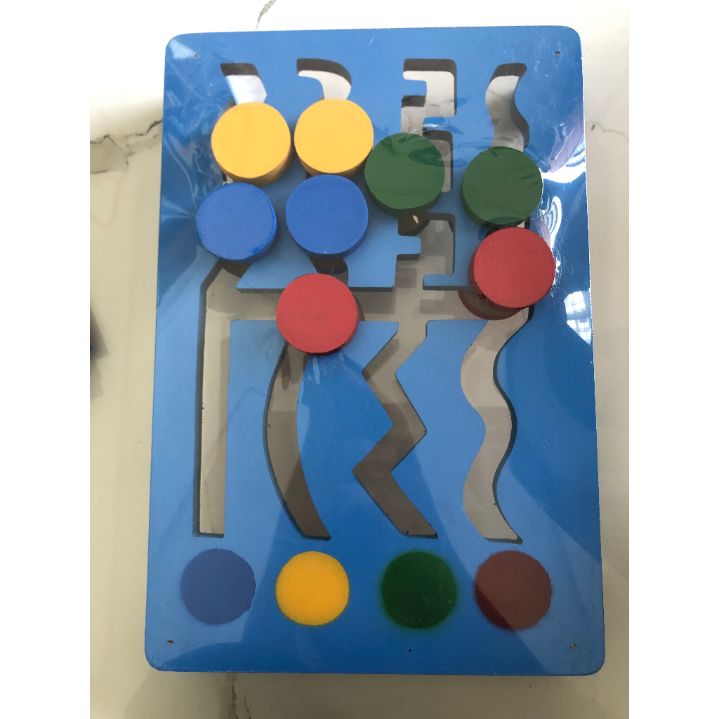 Jual (BENEDUTOYS) MAINAN EDUKASI KAYU PAPAN LABIRIN WARNA ANAK / MAZE ...