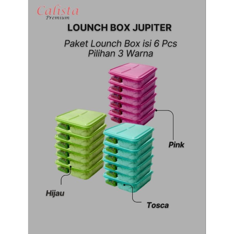 Jual PAKET CALISTA TEPAK MAKAN / LUNCH BOX JUPITER PREMIUM WADAH TEMPAT ...