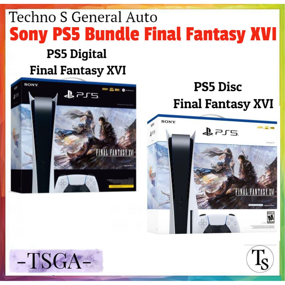 Jual Sony PS5 Bundle Final Fantasy XVI - Console Konsol PS 5 Disc Digital Final Fantasy XVI ...