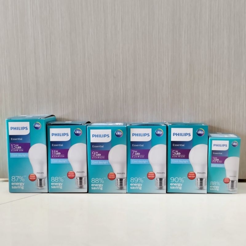 Jual Lampu Philips LED Essential 3W, 5W, 7W, 9W, 11W, 13W | Shopee Indonesia