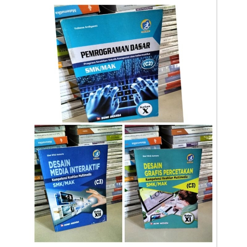 Jual desain grafis percetakan desain media interaktif pemrograman dasar SMK kelas X XI XII ...