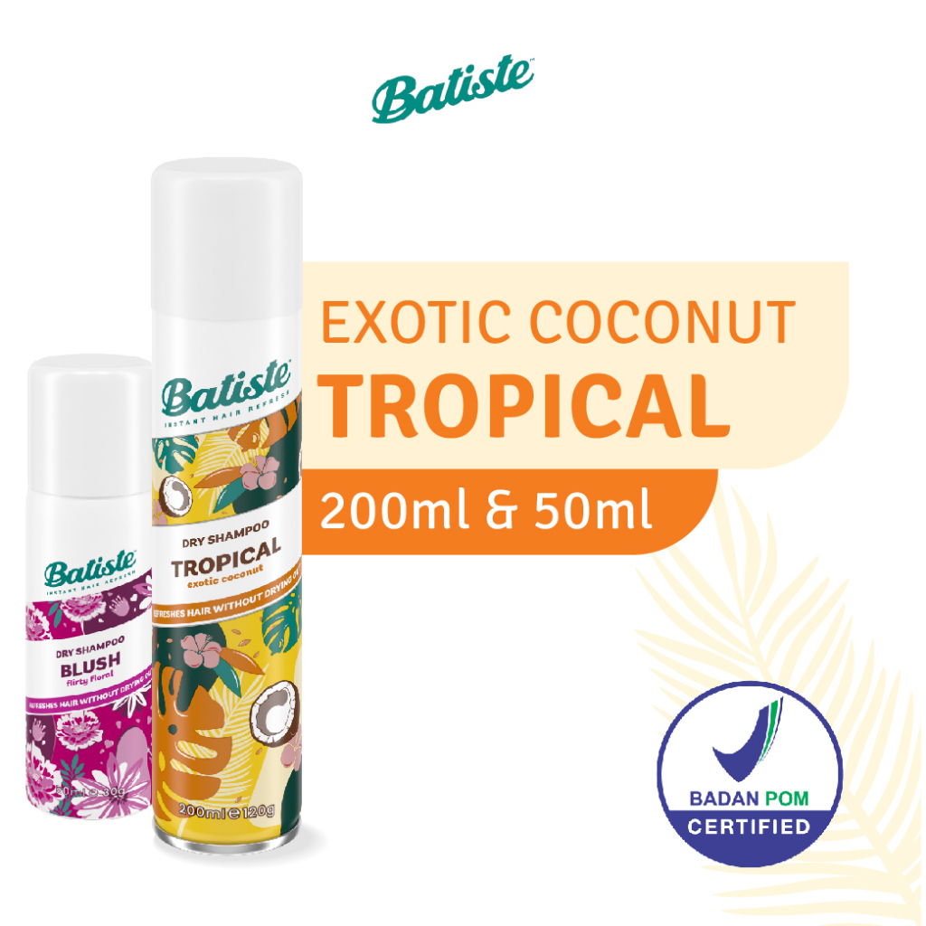 Jual PAKET Batiste Tropical Exotic Coconut Dry Shampoo 200ml + Batiste ...