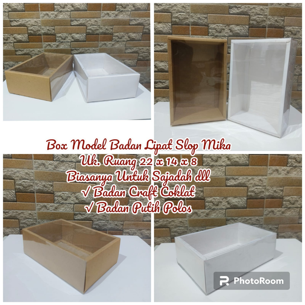 Jual Kemasan Souvenir bahan Kertas Craft Uk. 22 x 14 x 8 Tutup Slop ...