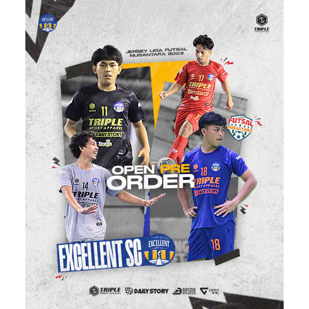 Jual PRE - ORDER Kaos Jersey Excellent sport club Baju Liga Nusantara ...