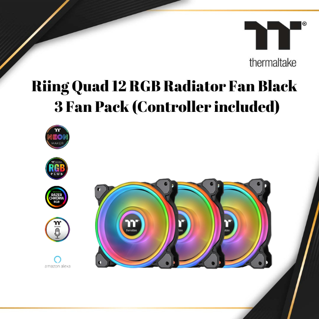 Jual Thermaltake Riing Quad 12 RGB Radiator Fan TT Premium Edition 3 ...