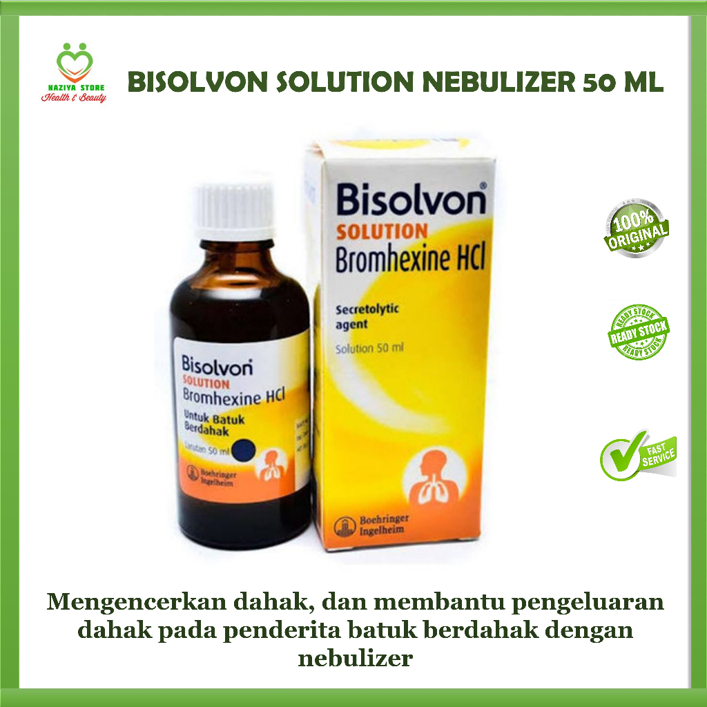 Jual BISOLVON SOLUTION 50 ml Obat Batuk Berdahak Cairan untuk Nebulizer ...
