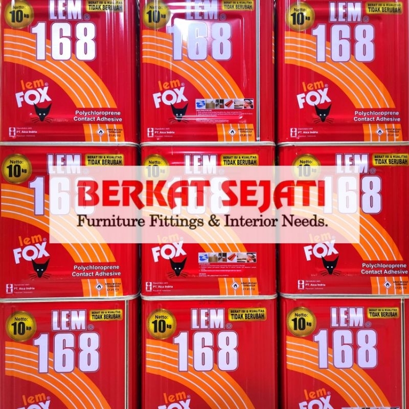 Jual Lem Kuning Fox 168 Polos Merah 10KG 10 KG BLEK Lem Hpl Vinyl Kayu ...