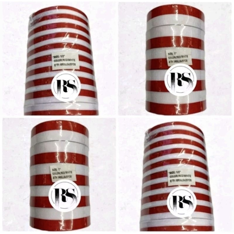 Jual pita bendera merah putih 1/2 inch dan 1 inch / pita bendera merah ...
