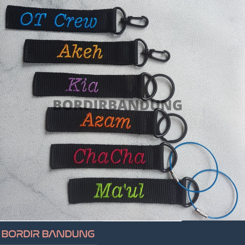 Jual GANTUNGAN KUNCI KEY CHAIN LABEL NAMA EKSKLUSIF BLACK EDITION ...
