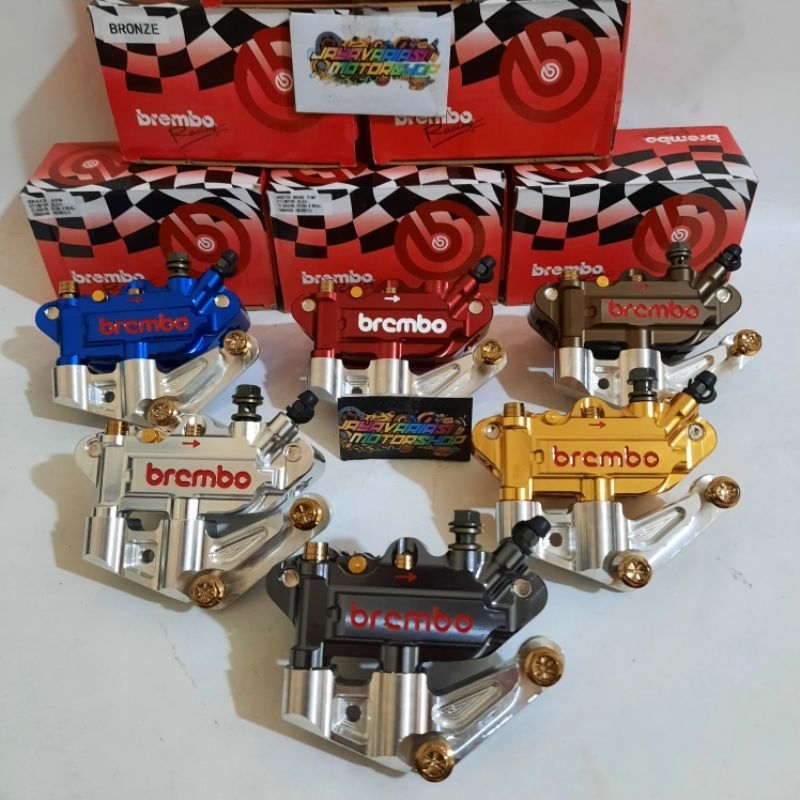 Jual PAKETAN KALIPER BRCMBO MONOBLOK 4PISTON 4P + BREKET MONOBLOK DISC STANDAR NINJA 2TAK/ FU ...