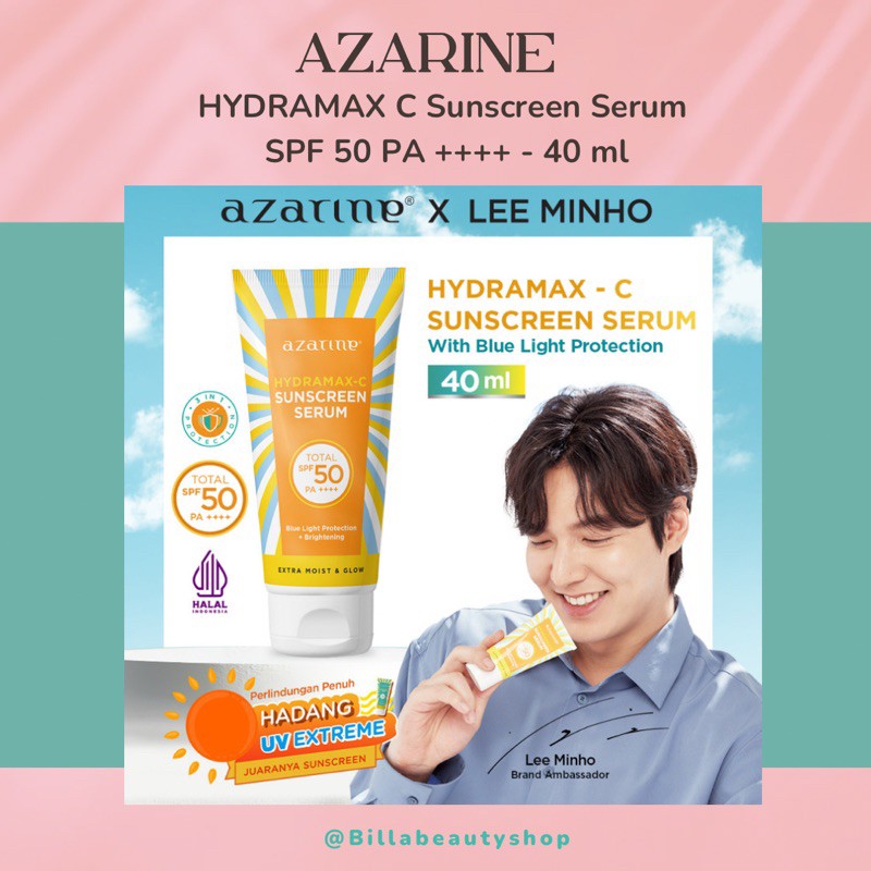 Jual AZARINE Hydramax-C Sunscreen Serum SPF 50 PA ++++ - 40 ml | Shopee ...