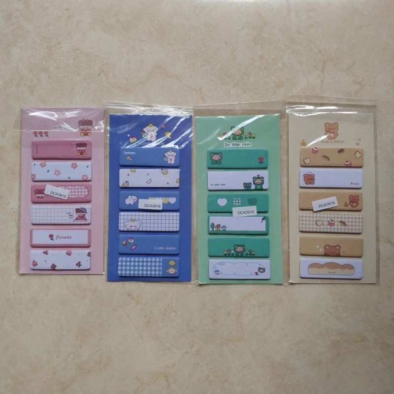 Jual sticky note memo notes post it banyak varian motif lucu alat tulis ...