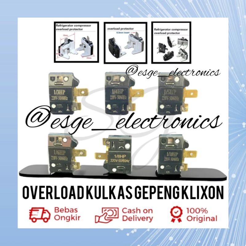 Jual ORIGINAL OVERLOAD KULKAS GEPENG KLIXON 1/3 1/4 1/5 1/6 1/8 OVERLOAD KULKAS GEPENG KLIXON ...