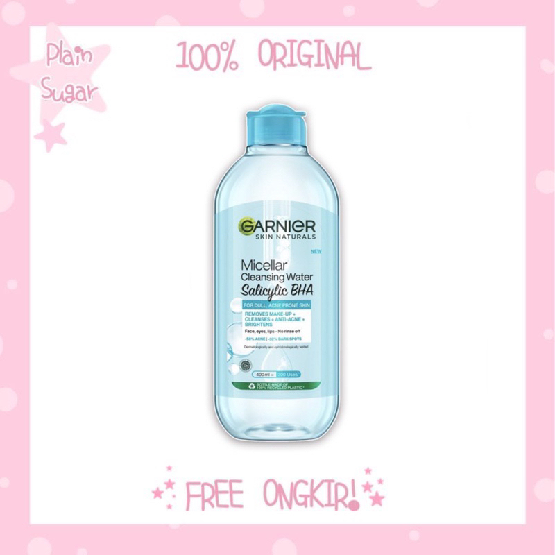 Jual (NEW) Garnier Micellar Water Blue / Biru Salicylic BHA - 400 ml ...