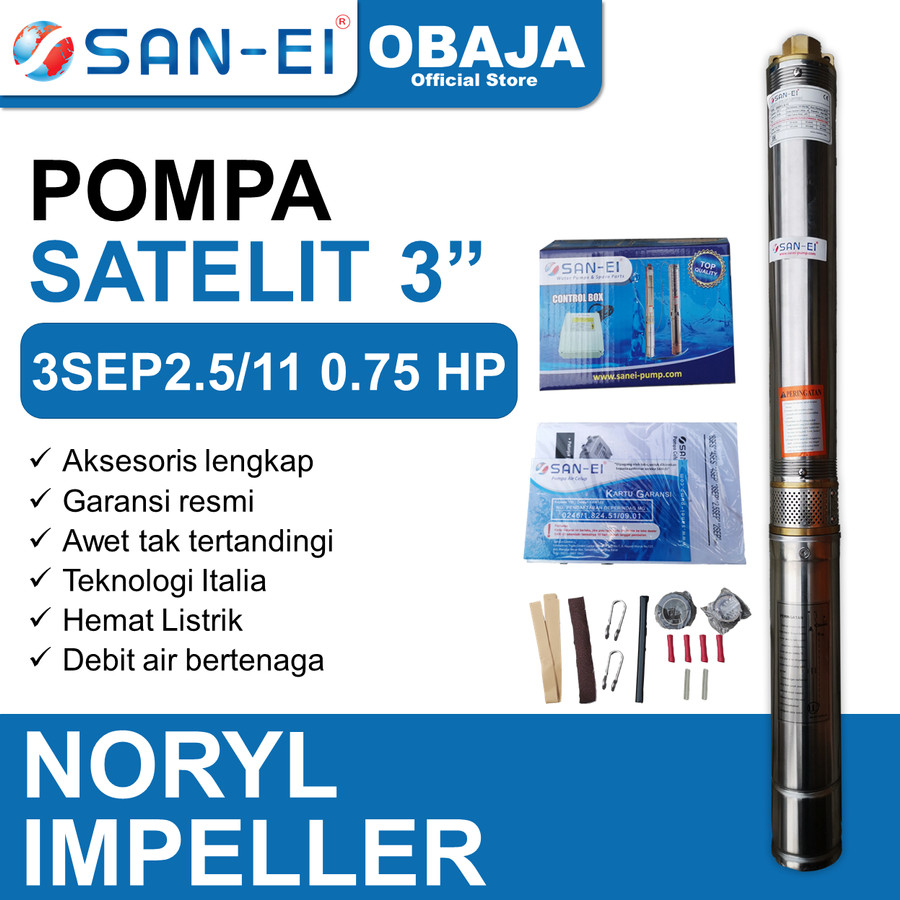 Jual San Ei Pompa Satelit 3 inch 0.75 HP San Ei Noril/ Pompa Submersible 3" 0.75 HP San Ei ...