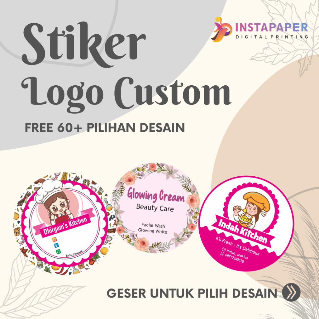 Jual Stiker Label Jualan Request Desain Sesukamu | Shopee Indonesia