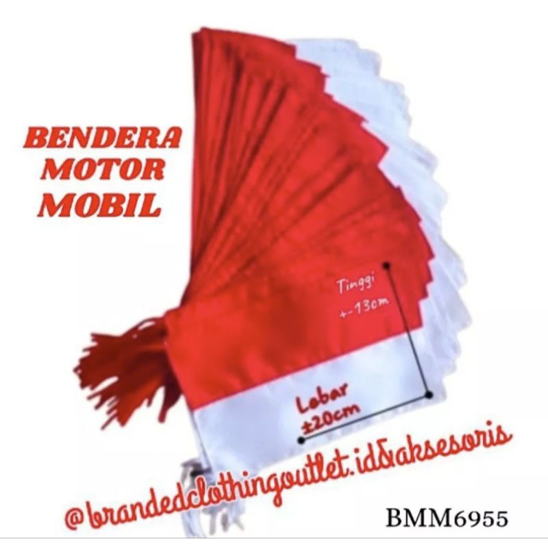 Jual BENDERA MERAH PUTIH MOTOR MOBIL / BENDERA INDONESIA / BENDERA 17 ...