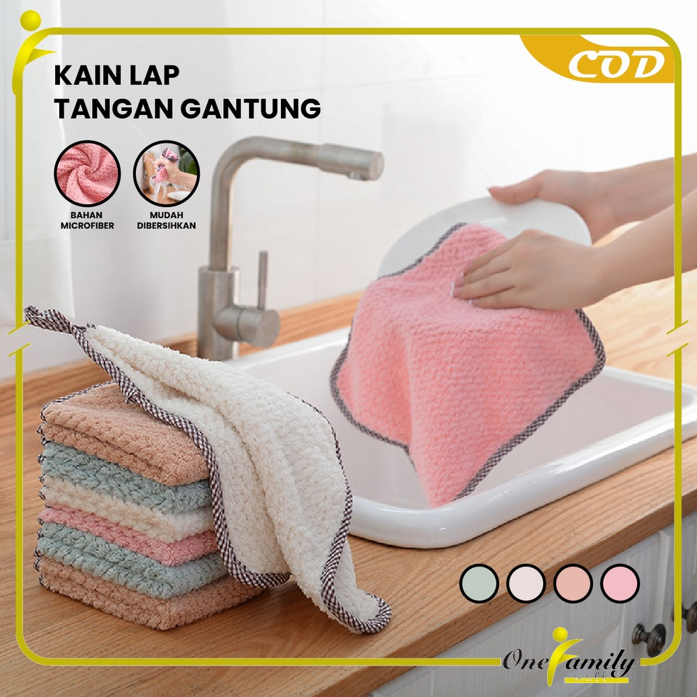 Jual ONE-C865 Kain Lap Tangan Gantung Lap Microfiber Lembut Serbaguna ...